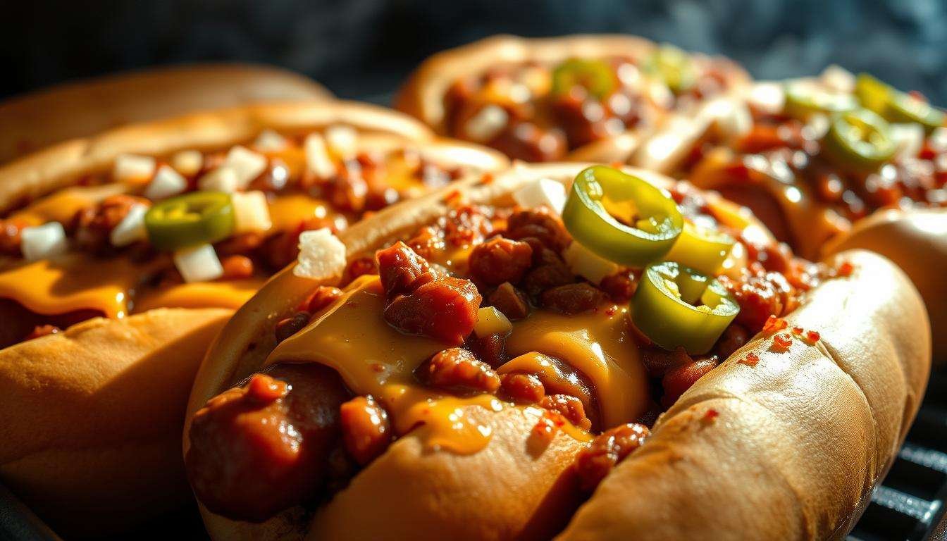 Oven-Baked, Cheesy & Loaded Chili Cheese Dog Recipe