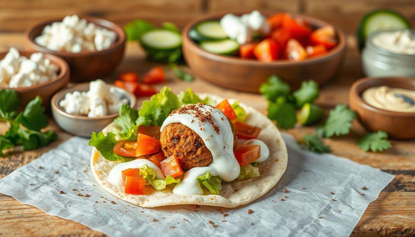 Mediterranean Falafel Tacos with Tzatziki Sauce