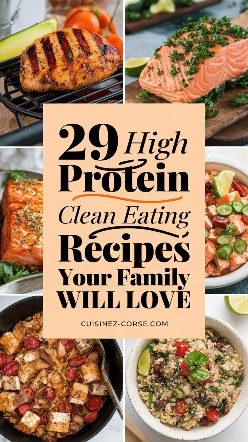 29 High Protein Clean Eating Recipes Your Family Will Love
